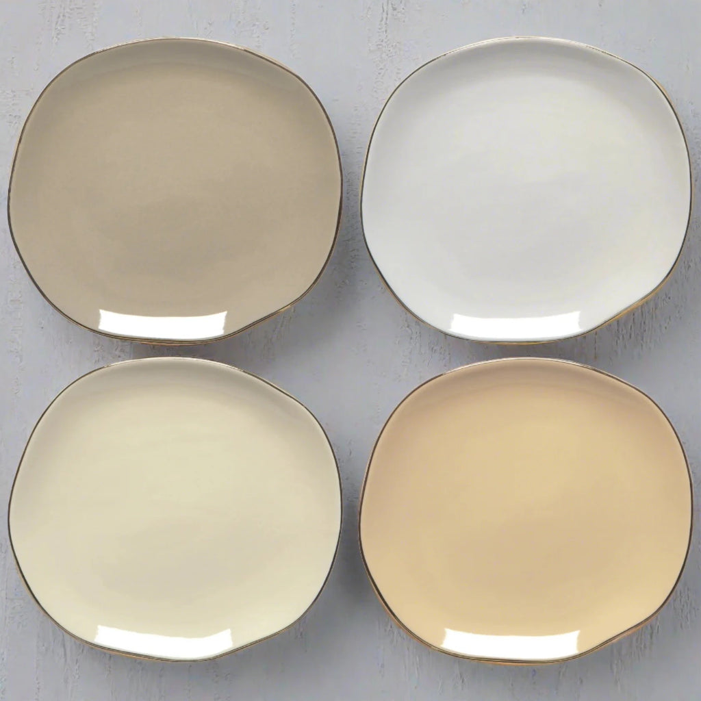 Set of 4 Coastal Appertizer Plates | Farm To Coastal Living Decor ...