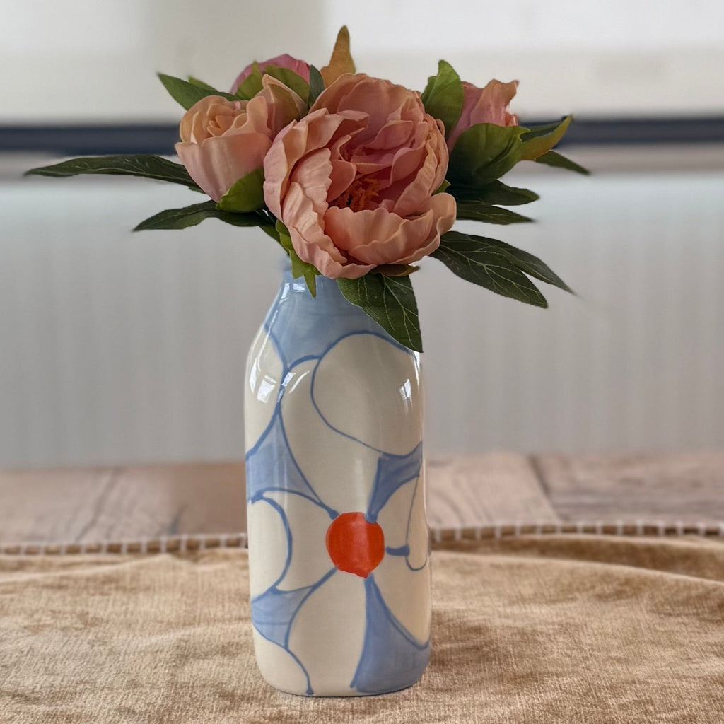 Handcrafted Daisy Milk Bottle | Farm To Coastal living Decor – Farm to ...